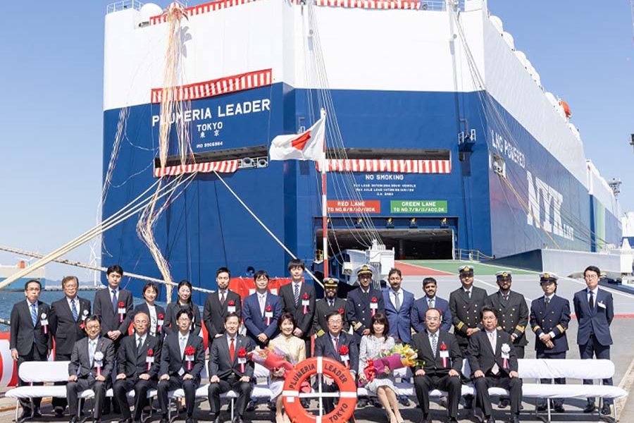 NYK takes delivery of 7,000 unit capacity LNG propelled PCTC “Plumeria Leader” | Manifold Times
