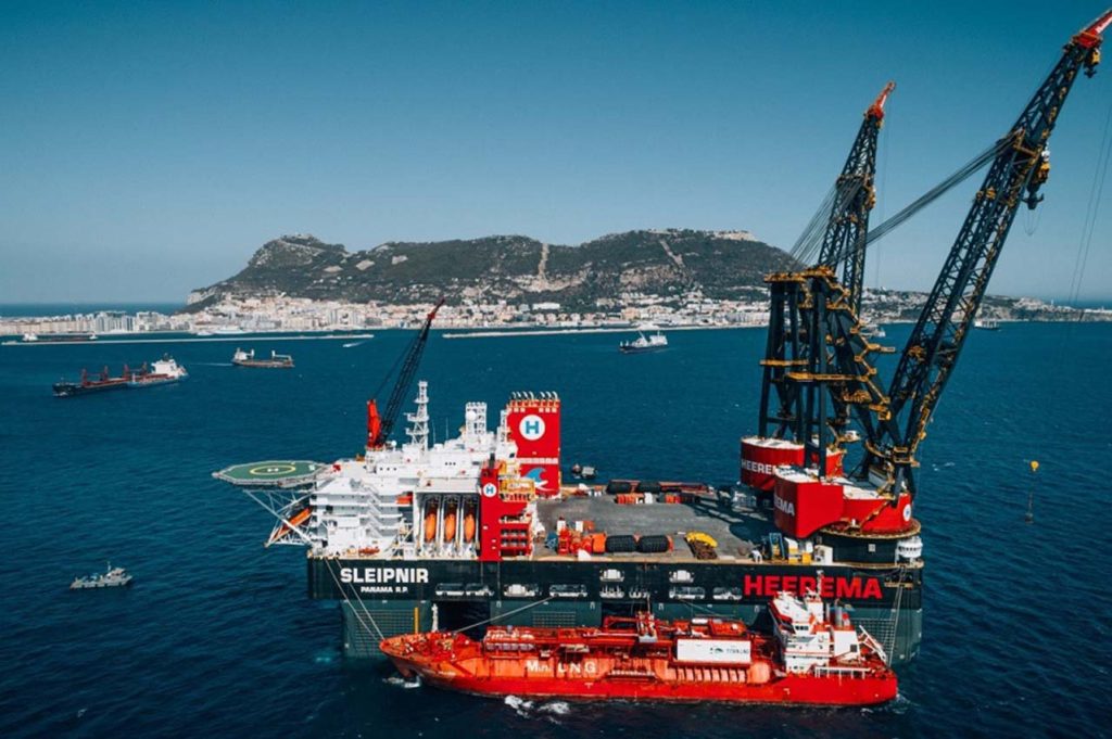Gibraltar concludes LNG bunkering op to floating crane “Sleipnir ...