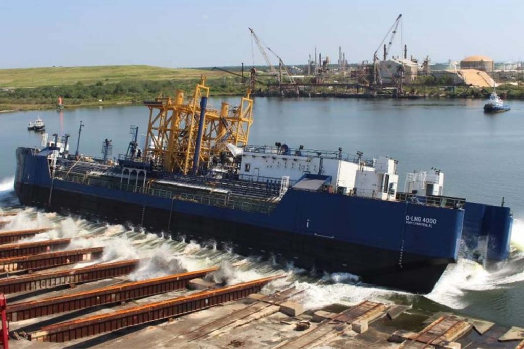 VT Halter Marine launches its first Q-LNG 4000 bunker ATB barge | Manifold Times