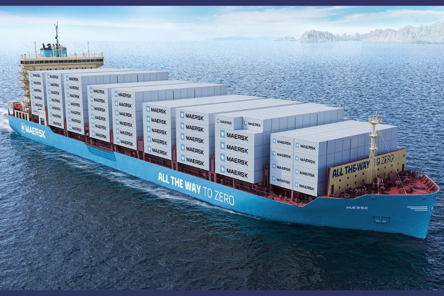 Maersk unveils design of its new methanol dual fuel container ship | Manifold Times