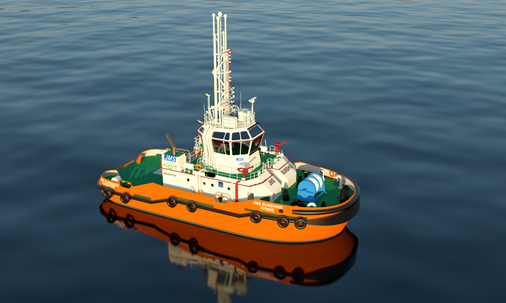 Sembcorp Marine names first LNG hybrid tug “JMS Sunshine” in Singapore ...