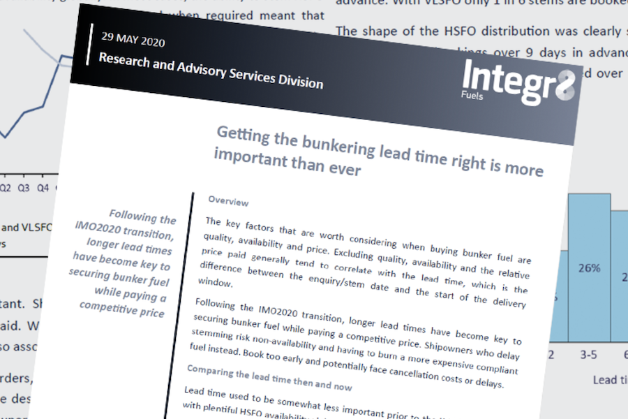 Integr8 Fuels: Getting the bunkering lead time right is more important ...