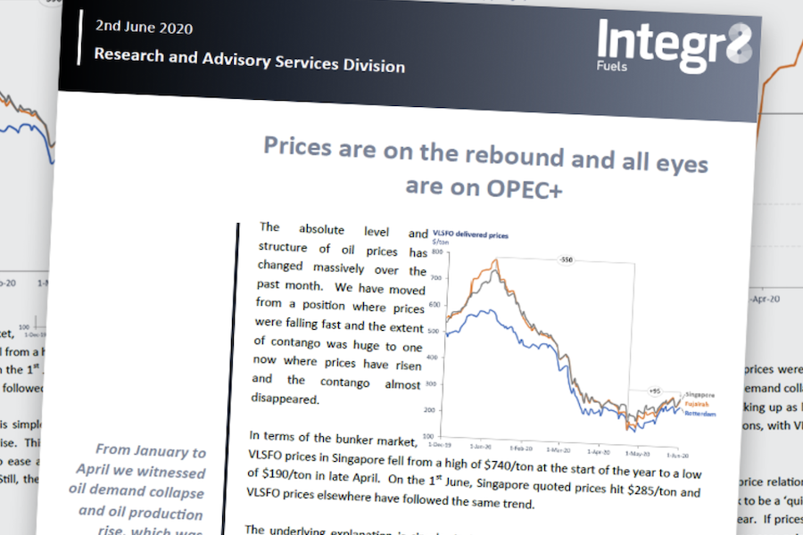 Integr8 Fuels: Prices are on the rebound and all eyes are on OPEC+ ...