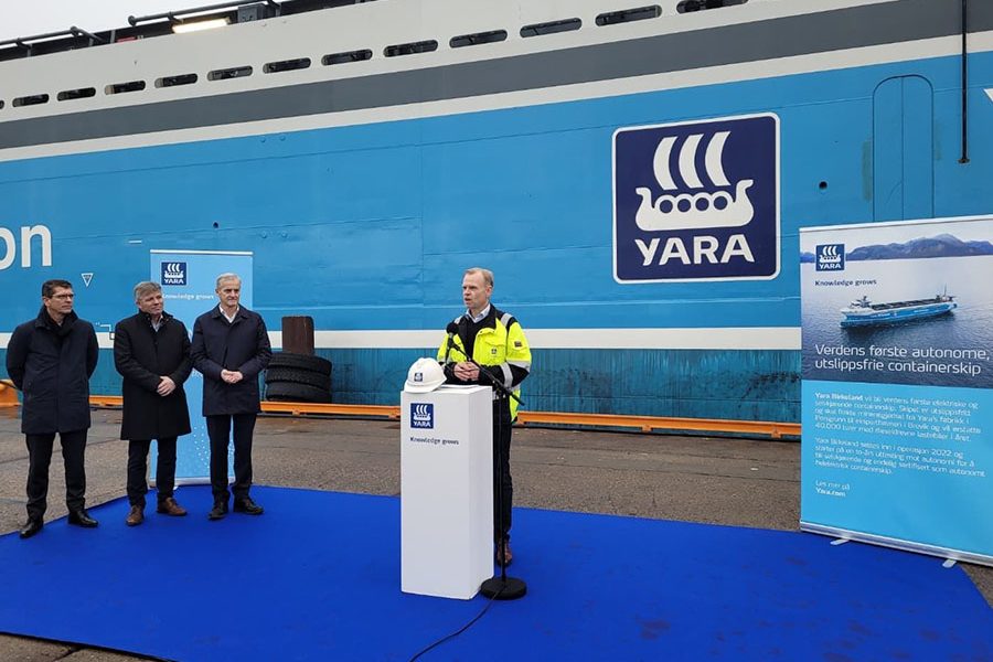 World’s first fully emission-free container ship “Yara Birkeland ...